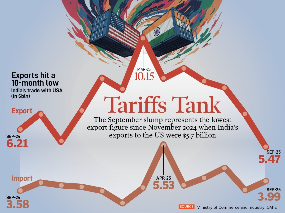 In numbers: How India's exports to US shrunk post-Trump's August tariffs