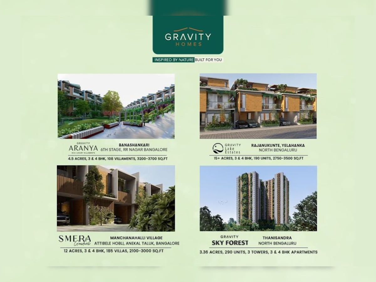 Redefining sustainable luxury living in Bangalore by Gravity Homes